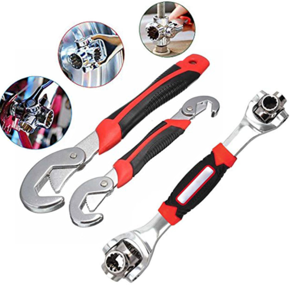 Universal Grip Wrenches 2-piece Set (Black/Red) W/ Tiger Multipurpose ...