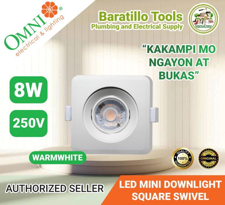 OMNI LED Mini Downlight Square Swivel 8 Watts (Warm White) -LLRC-60SM ...