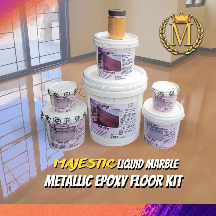 Flooring Kit Majestic Self Leveling Epoxy Kit With Metallic Epoxy