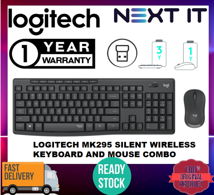 [READY STOCK] LOGITECH MK295 SILENT WIRELESS KEYBOARD & MOUSE COMBO ...