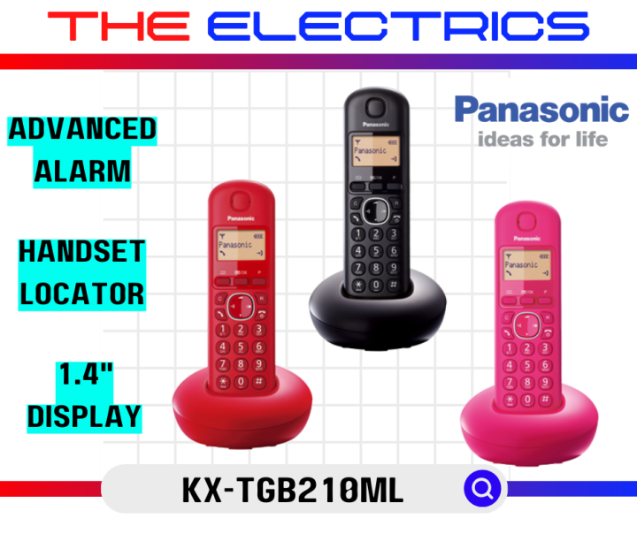 PANASONIC SINGLE DIGITAL CORDLESS PHONE KX-TGB210 / KX-TGB210MLB (RANDOM COLOUR) | Lazada
