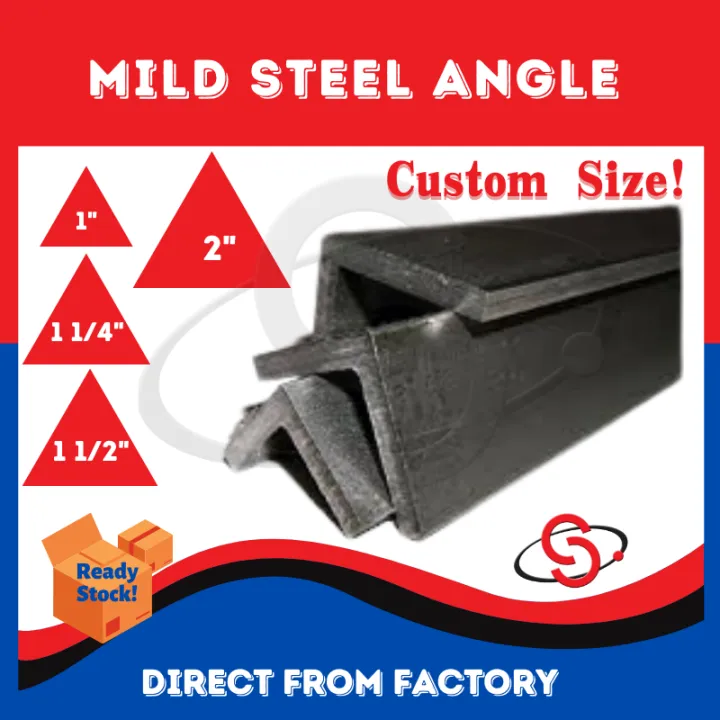 SCM Mild Steel Angle Metal Angle Bar Besi Angle 铁角钢 DIY Custom Size 1 ...