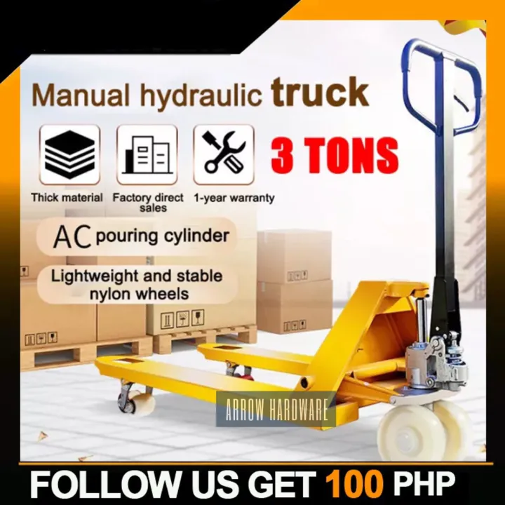 Hydraulic Pallet Truck 3 ton Capacity Hand Pallet truck forklift truck ...