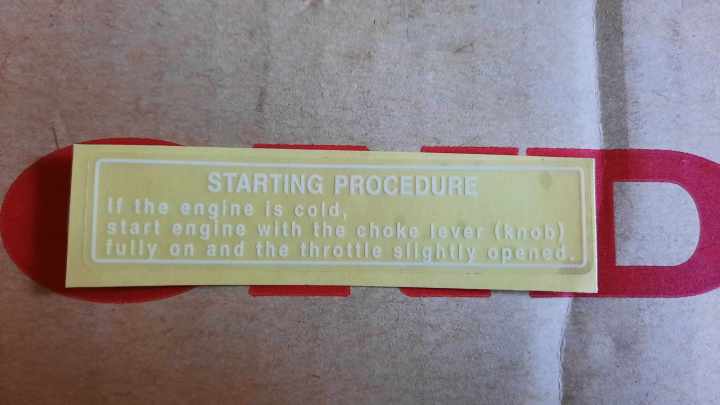 Label Starting Engine Honda Genuine | Lazada PH