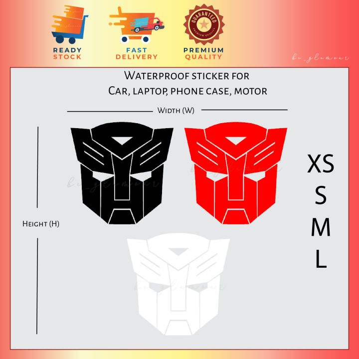 Transformers Autobots sticker reflective Decepticons Cybertron stiker ...