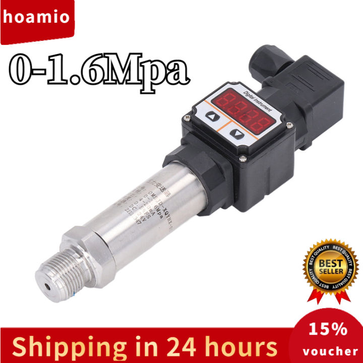 Pressure Transmitter 0‑1.6Mpa Digital Display Transducer Sensor 4‑20mA ...