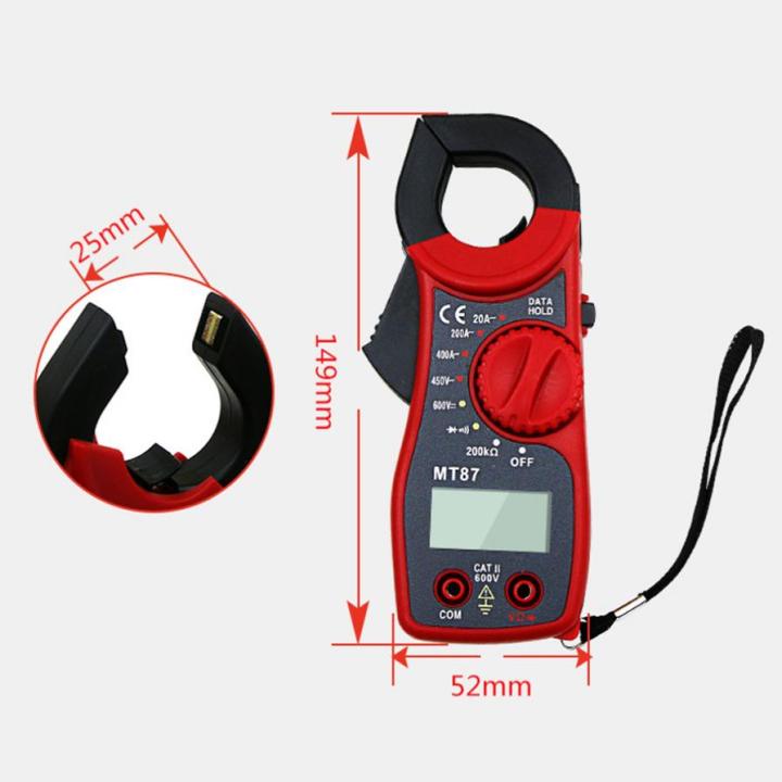 【Stylish】 Electronic Multimeter Digital Clamp Meter Tester Mt87 Dc Ac ...