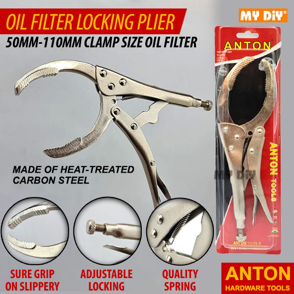 MYDIYHOMEDEPOT - ANTON OIL FILTER LOCKING PLIER 50MM-110MM CLAMP SIZE ...