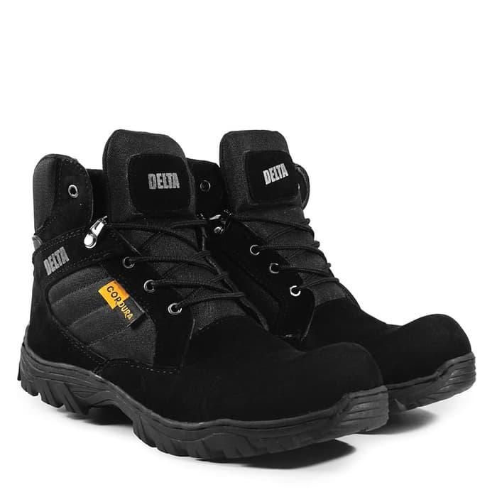 Sepatu Boots Delta Cordura Tactical Safety 6Inci Safety Ujung Besi Pria ...
