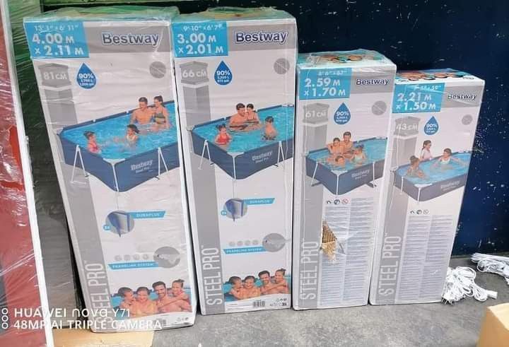 Bestway Steel Pro Rectangular Folding Pools Swimming Pools Adult ...