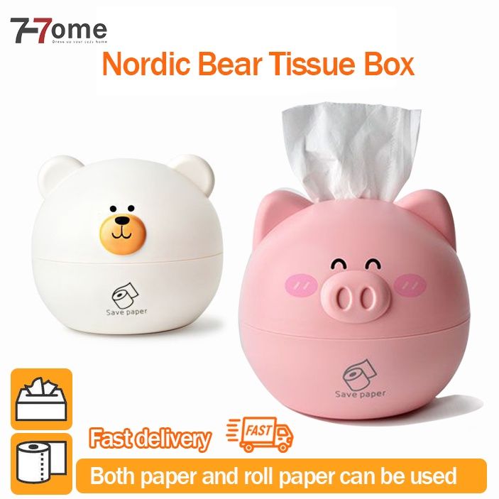 [🇸🇬SG ]ins style bear shape cute tissue box/Gift Idea Tabletop Tissue ...