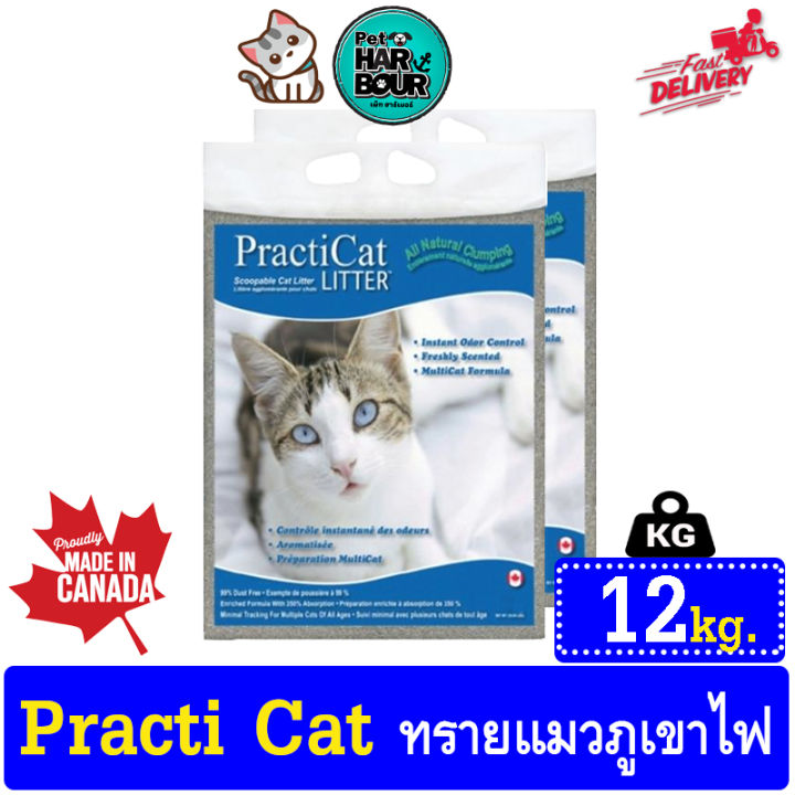 PractiCat Litter ทรายแมวภูเขาไฟ Canada Imported ขนาด 12Kg | Lazada.co.th