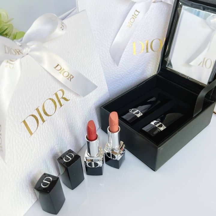 Dior Rouge Lipstick Mini Box Set ( ถุงขาว ) ลิป 2 สี | Lazada.co.th