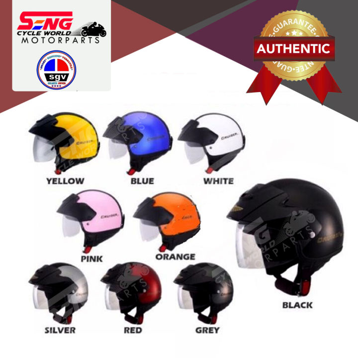 SGV CRUISER HELMET VISOREX (BLACK) | Lazada
