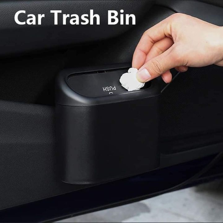 Car Trash Can Bin with Lid Small Leakproof Car Garbage Can Mini Vehicle ...