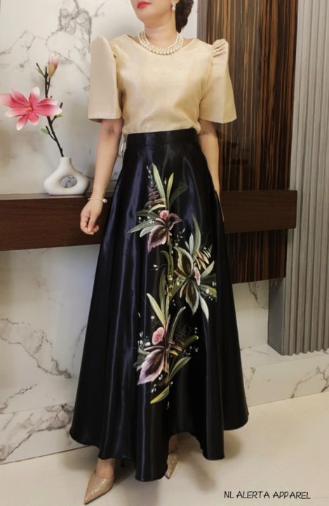MODERN FILIPINIANA KIMONA MESTIZA BARONG AND SKIRT FOR WOMEN ...