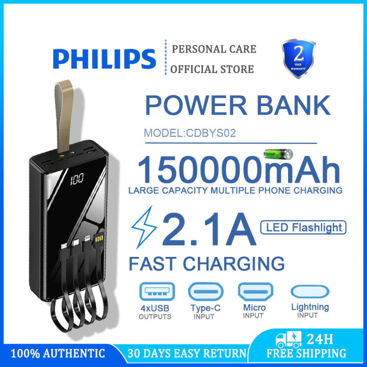 Philips Power Bank 150000mAh Original Quick Charging Flashlight ...
