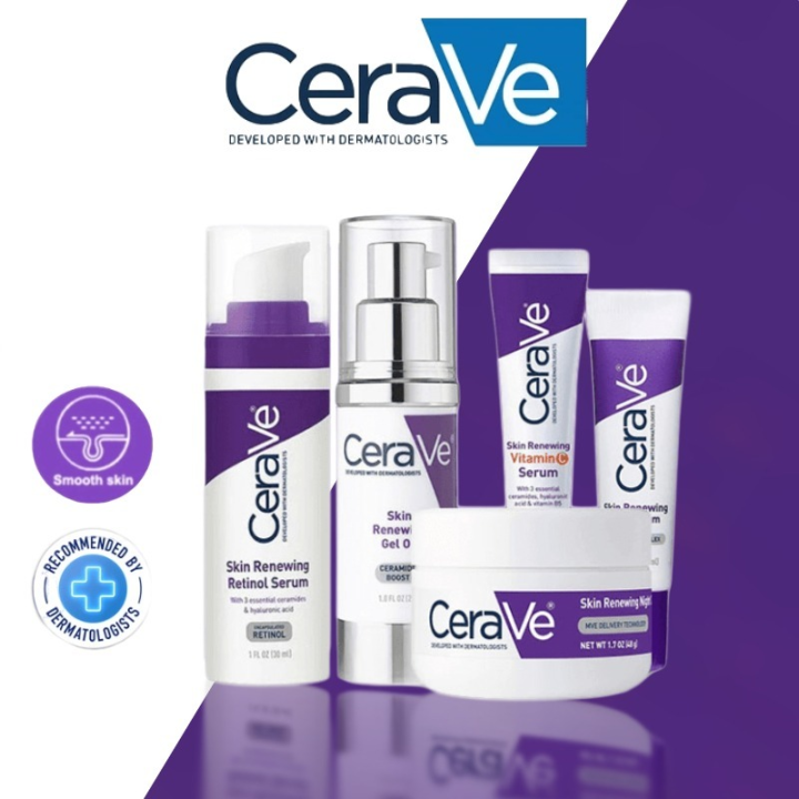 Cerave Skin Renewing Night Cream for Face 48g with Hyaluronic Acid ...
