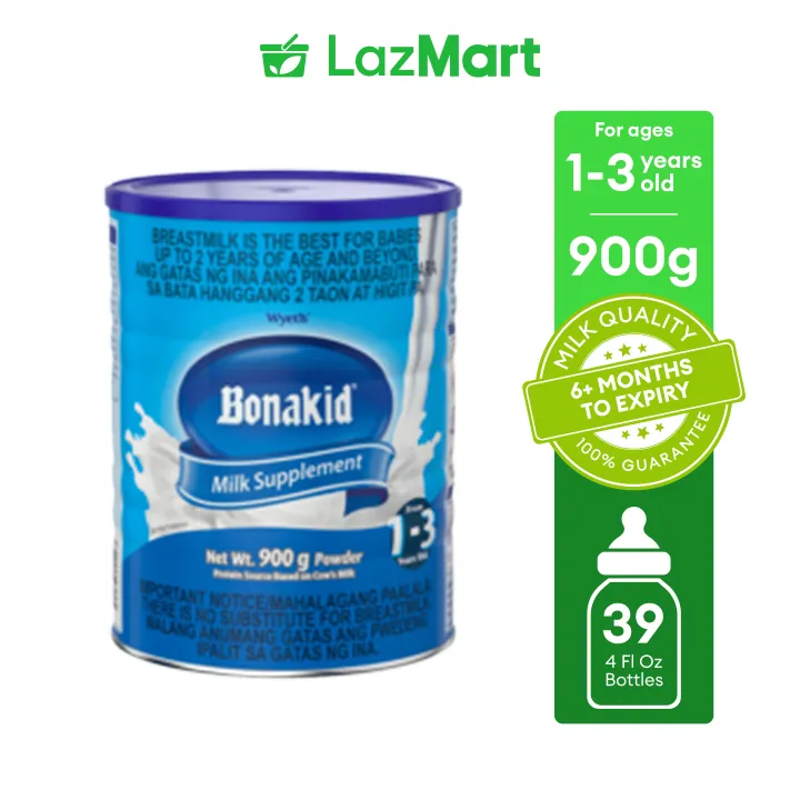 BONAKID Stage 3 Powdered Milk Drink for Children 1 to 3 years old, Can ...