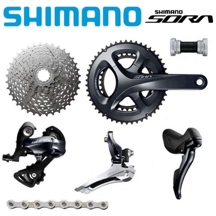 Shimano SORA R3000 Groupset 2x9 Speed Road Bike R3000 170mm 50-34T ...