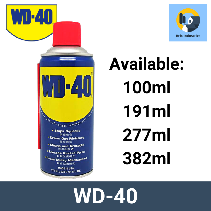 WD-40 Multi Purpose Lubricant 100ml, 191ml, 277ml, or 382ml Multi-Use Product with Straw | Lazada PH
