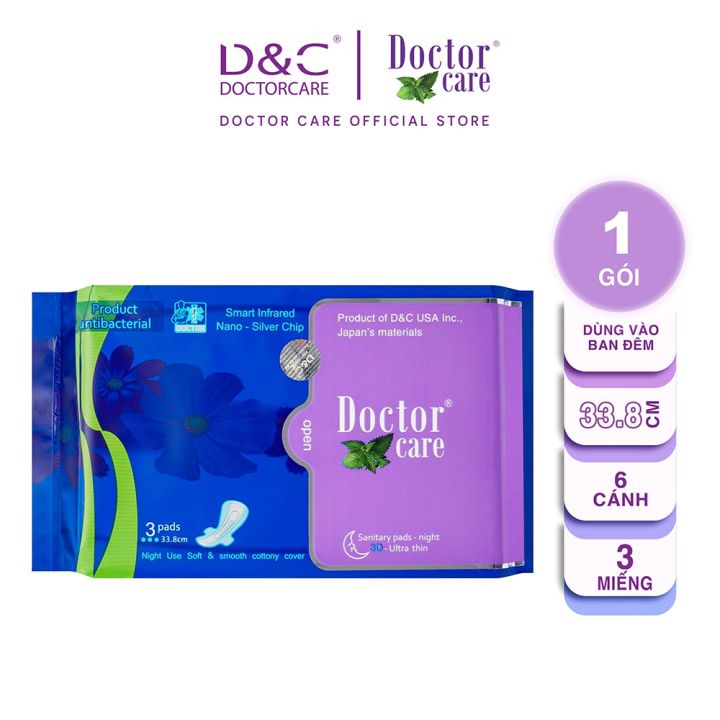 Băng vệ sinh thảo dược Doctor Care ban đêm siêu thấm hút, băng vệ sinh ...