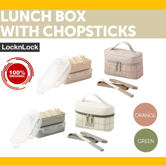 [Lock & Lock] Lunch Box Set with CHOPSTICKS 2 Layers LocknLock LCB752K ...