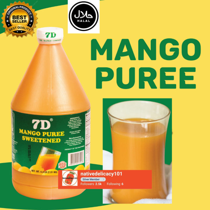 ORIGINAL 7D MANGO PUREE 1 GALLON from cebu | Lazada PH