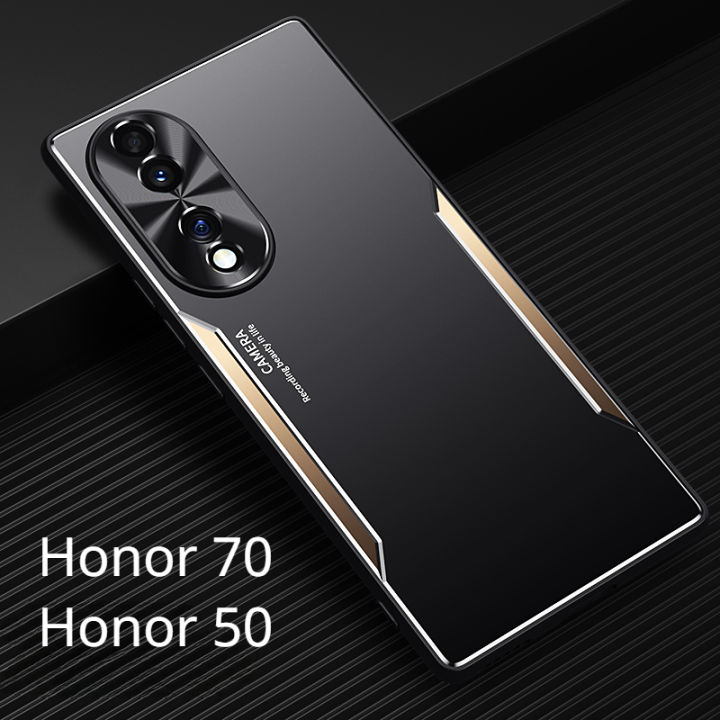 เคสสำหรับ Honor 70 /Honor 50เคสเลนส์โลหะกันรอยนิ้วมือด้านมีสไตล์เคส ...