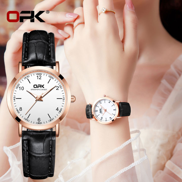 OPK Women's Watches Fashion quartz Watch Leather Strap Waterproof ...