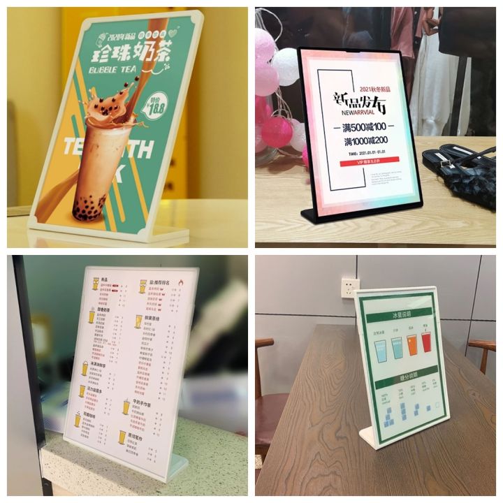A4 A5 A6 Menu Holder Flyer Brochure Display Board Table Menu Paper ...