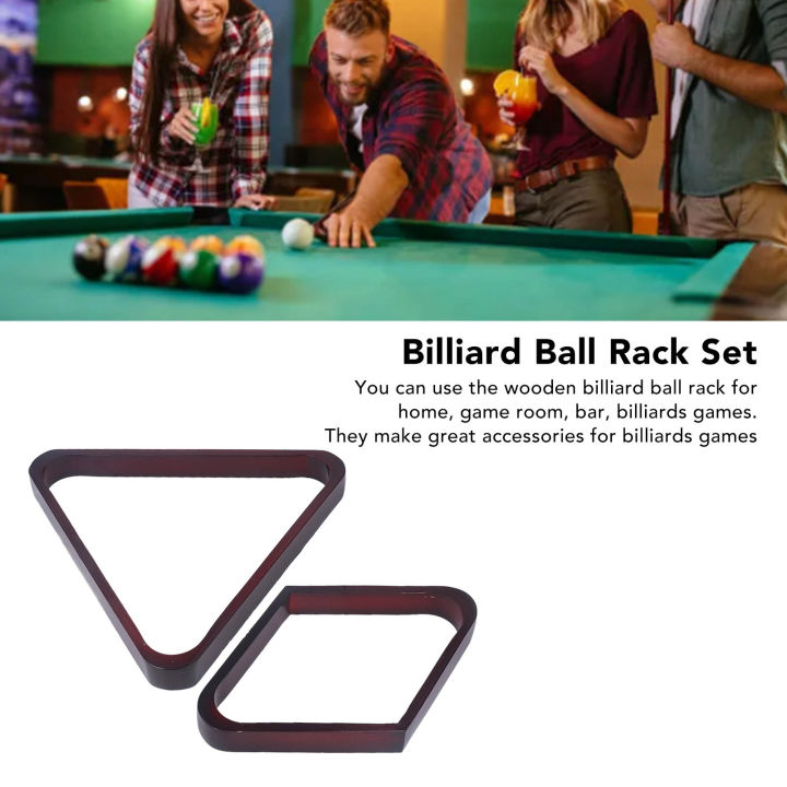 Wooden Billiard Ball Rack Sport Billiard Ball Rack Wine Red for Pool ...