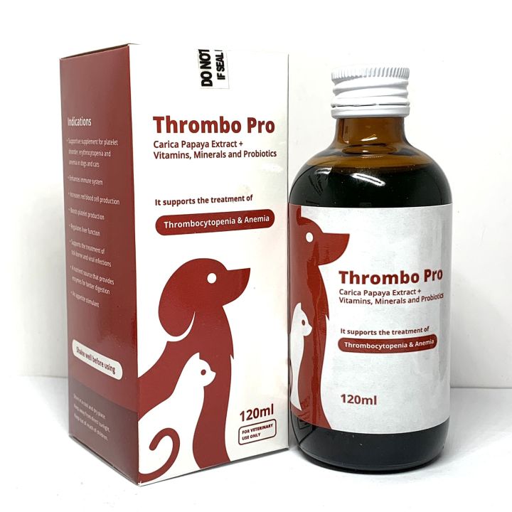 [VET SUPPORT] 1BOTTLES THROMBO PRO 120mL Oral Solution for Dogs & Cats ...