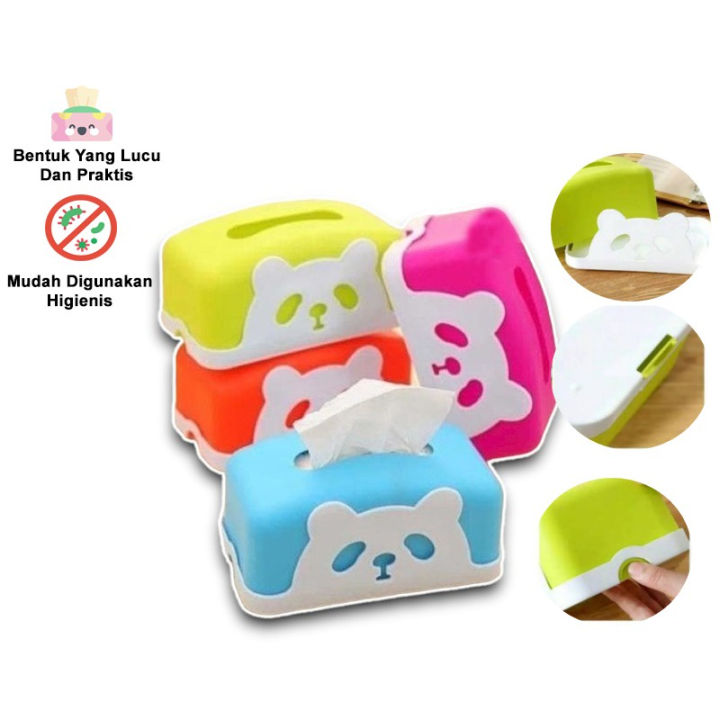 FAUS KOTAK TISU / Tempat kotak Tissue PANDA Box Tisu Karakter Kotak ...