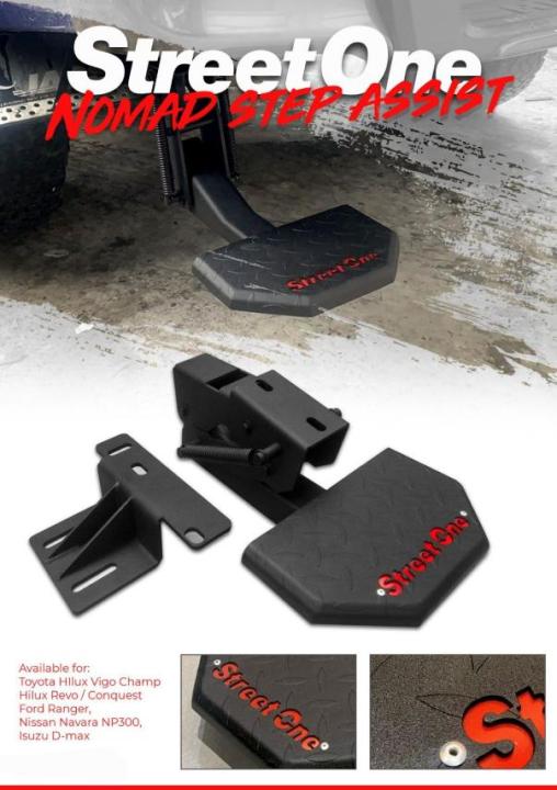 Hilux E J G V CONQUEST 2016-2024 T step / T-step / Rear Step Hard Steel ...