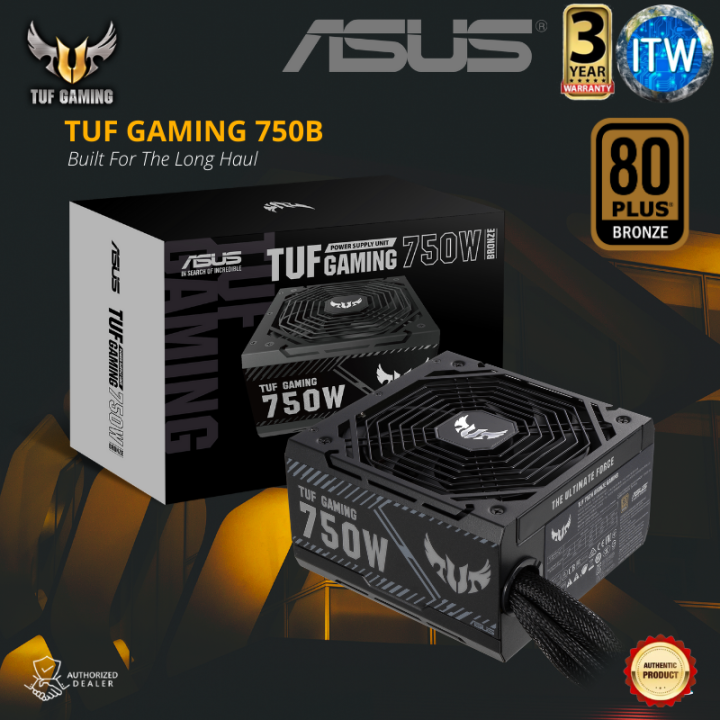 ASUS TUF Gaming 750W Bronze PSU POWER SUPPLY UNIT 750WATTS 80+ BRONZE NON MODULAR TUF-GAMING ...