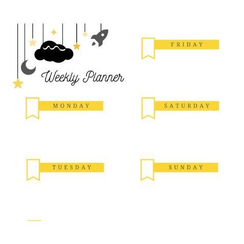 [PDF PRINTABLE] Starry Night Weekly Planner Template 昨夜星空一周计划模板 ...