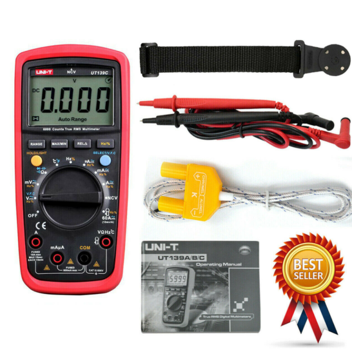 UT139E True RMS Digital Multimeter Temperature Probe LPF pass filter ...