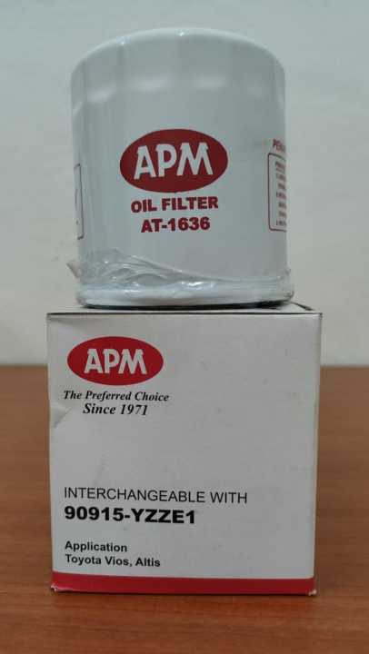 APM AT-1636 Oil Filter For Toyota Vios (90915-YZZE1) | Lazada