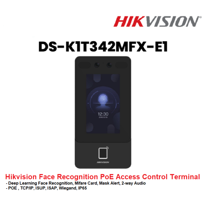 Hikvision DS-K1T342MFX-E1 Hikvision Face Recognition PoE Access Control ...