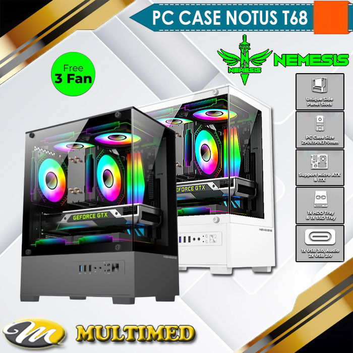 PC Case / Cassing PC Gaming ITX M-ATX NYK Nemesis NOTUS T68 | Lazada ...