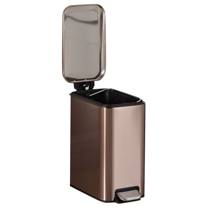 5 Liter / 1.3 Gallon Soft-Close Trash Can with Foot Pedal - Stainless ...