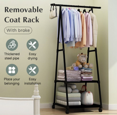 Triangle Coat rack floor bedroom multi-function clothes hanger ...