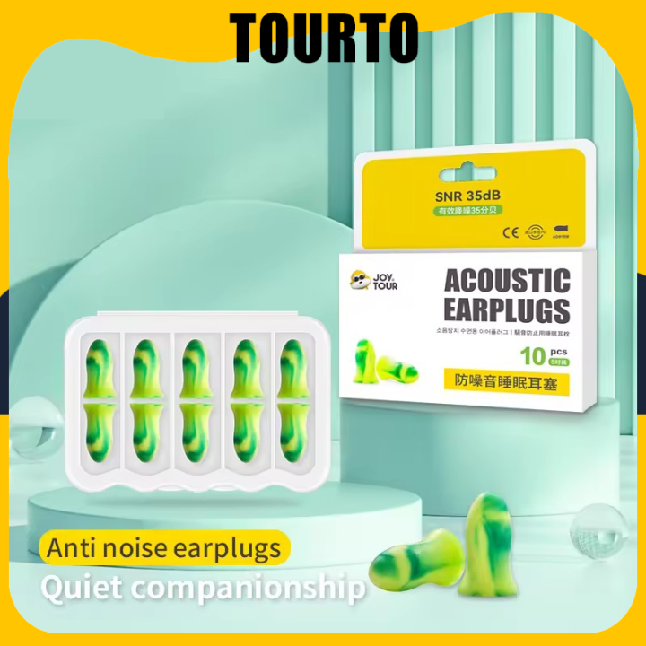 Washable 5 Pair Set Sponge Ear Plugs Sound Insulation Anti-noise ...
