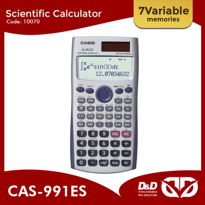 D&D | CAS-991ES Scientific Calculator Two-Way Power 10070 | Lazada PH