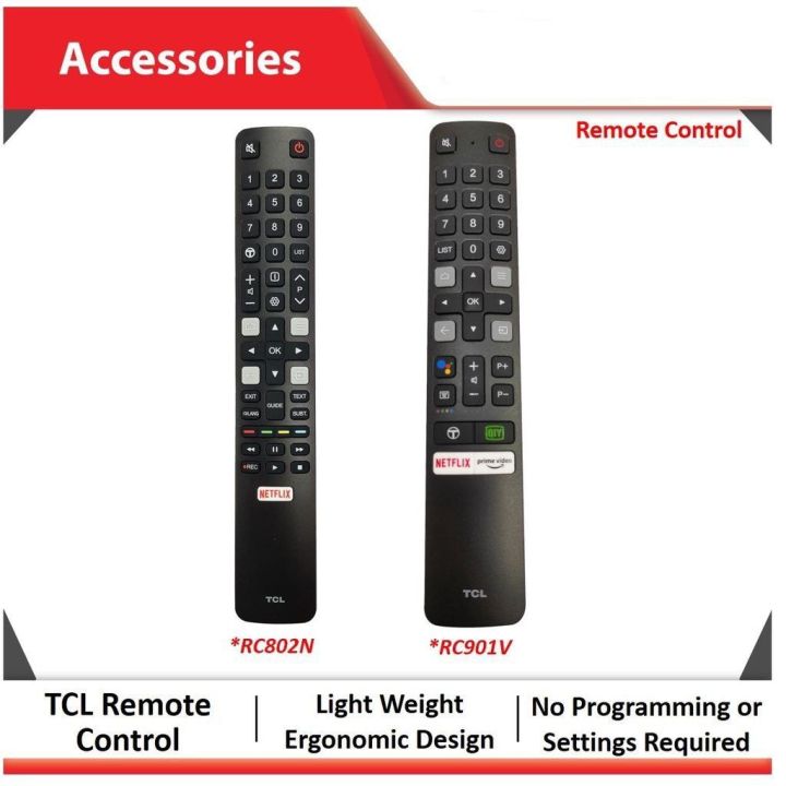 TCL Remote Control RC802N Smart TV Compatible Remote Control with ...