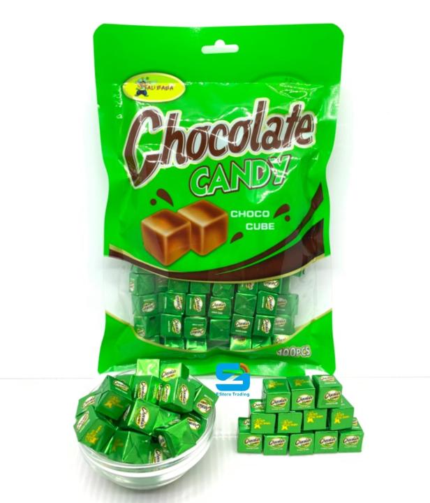 🔥 Chocolate Candy Choco Cube 100pcs per Pack-HARD CANDY-Exp: 30/06/2026 ...