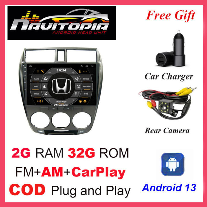 NAVITOPIA Android 13 Car Radio Stereo Receivers for Honda City 2008 ...