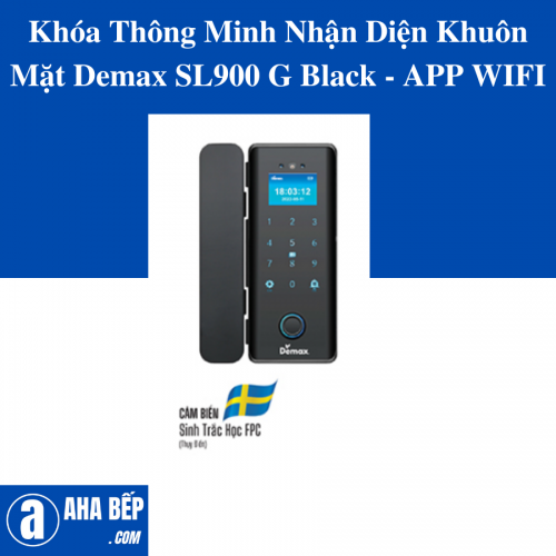 KHÓA THÔNG MINH NHẬN DIỆN KHUÔN MẶT DEMAX SL900 G BLACK - APP WIFI ...
