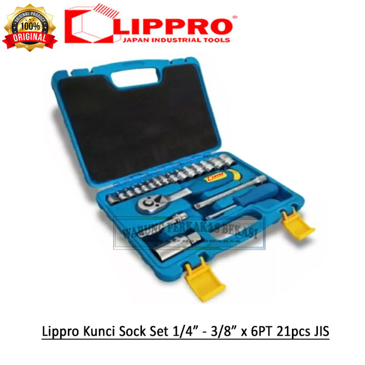 Tekiro 21pc Kunci Sok sock socket Set 1/4" - 3/8" Socket Set Lengkap ...